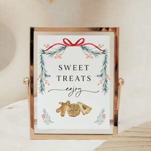 Christmas Treats Sign Template, Holiday Sweets and Treats Sign, Winter ...