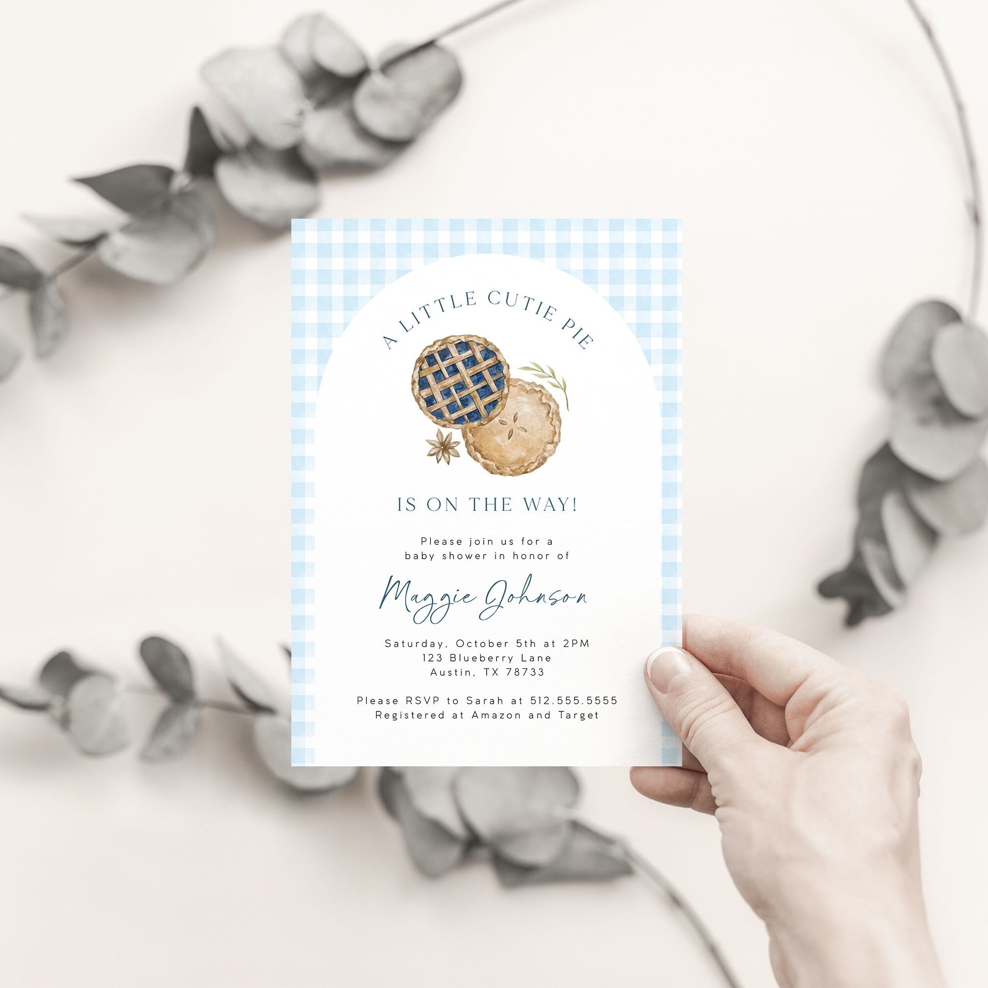 Cutie Pie Baby Shower Invitation Template Fall Baby Shower - Etsy