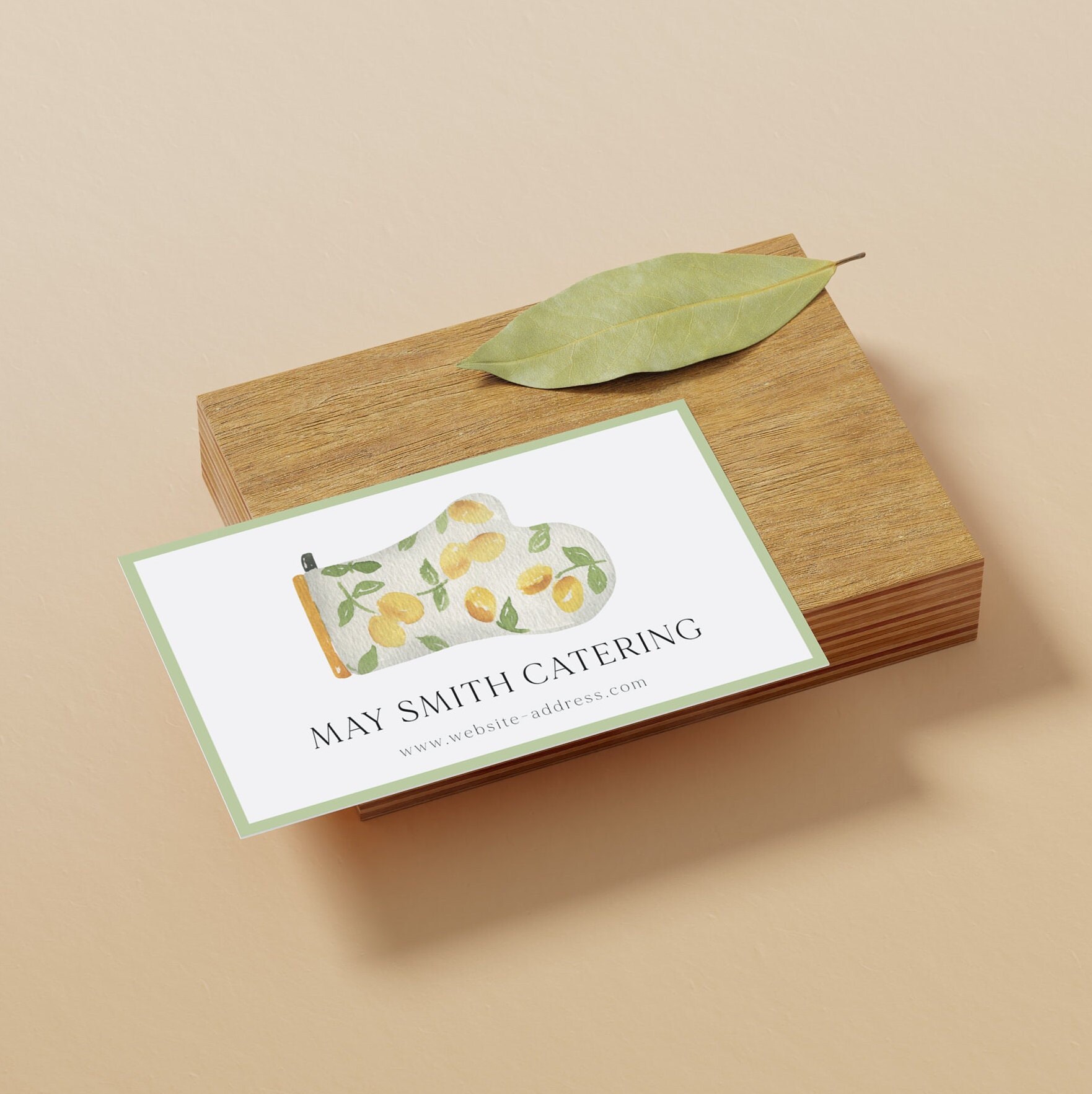 Catering Business Card Template Baking Business Card Cooking - Etsy