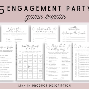 Engagement Party Games Template, Where Were They Game, Proposal Party ...