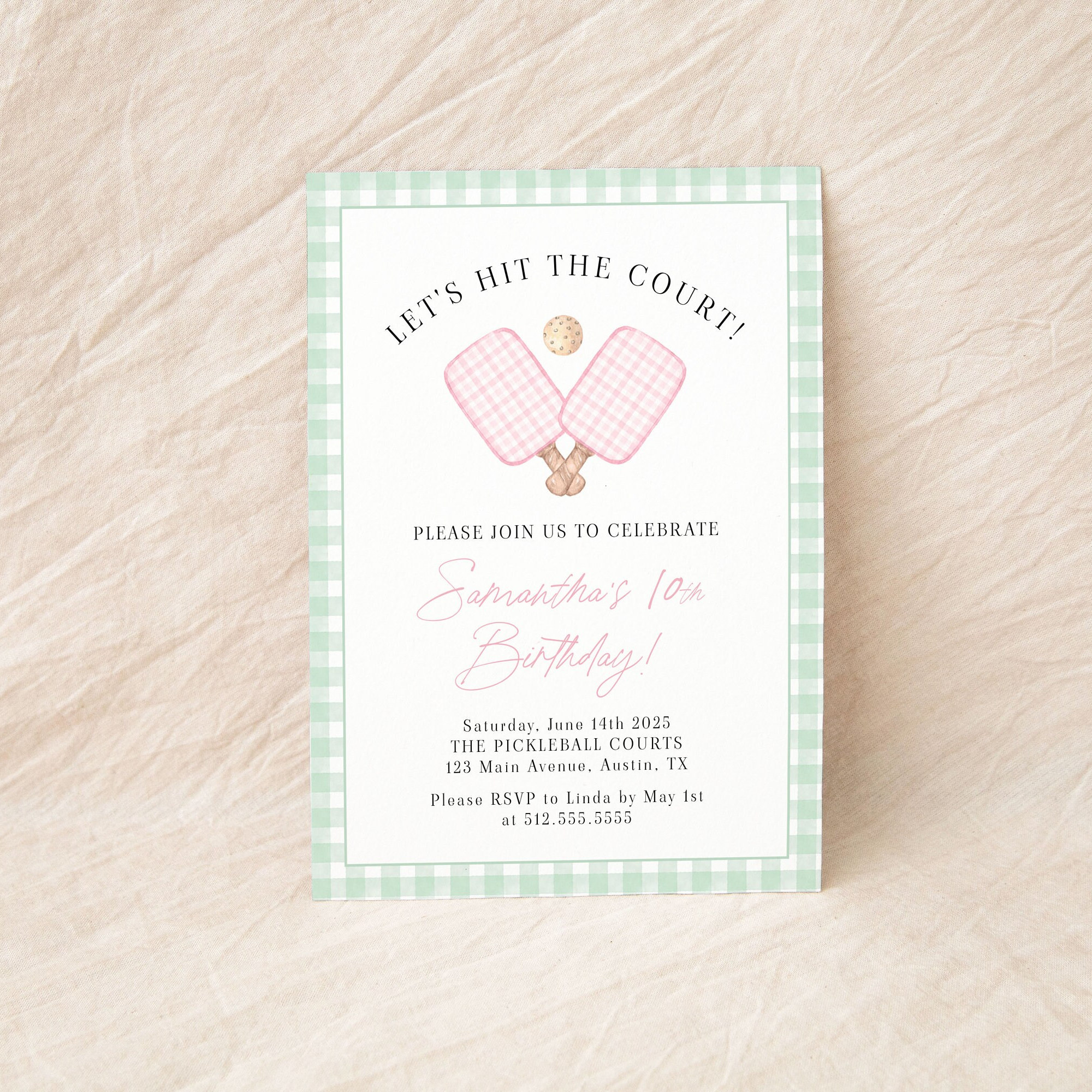 Pickleball Birthday Invitation Template Pickleball Birthday - Etsy