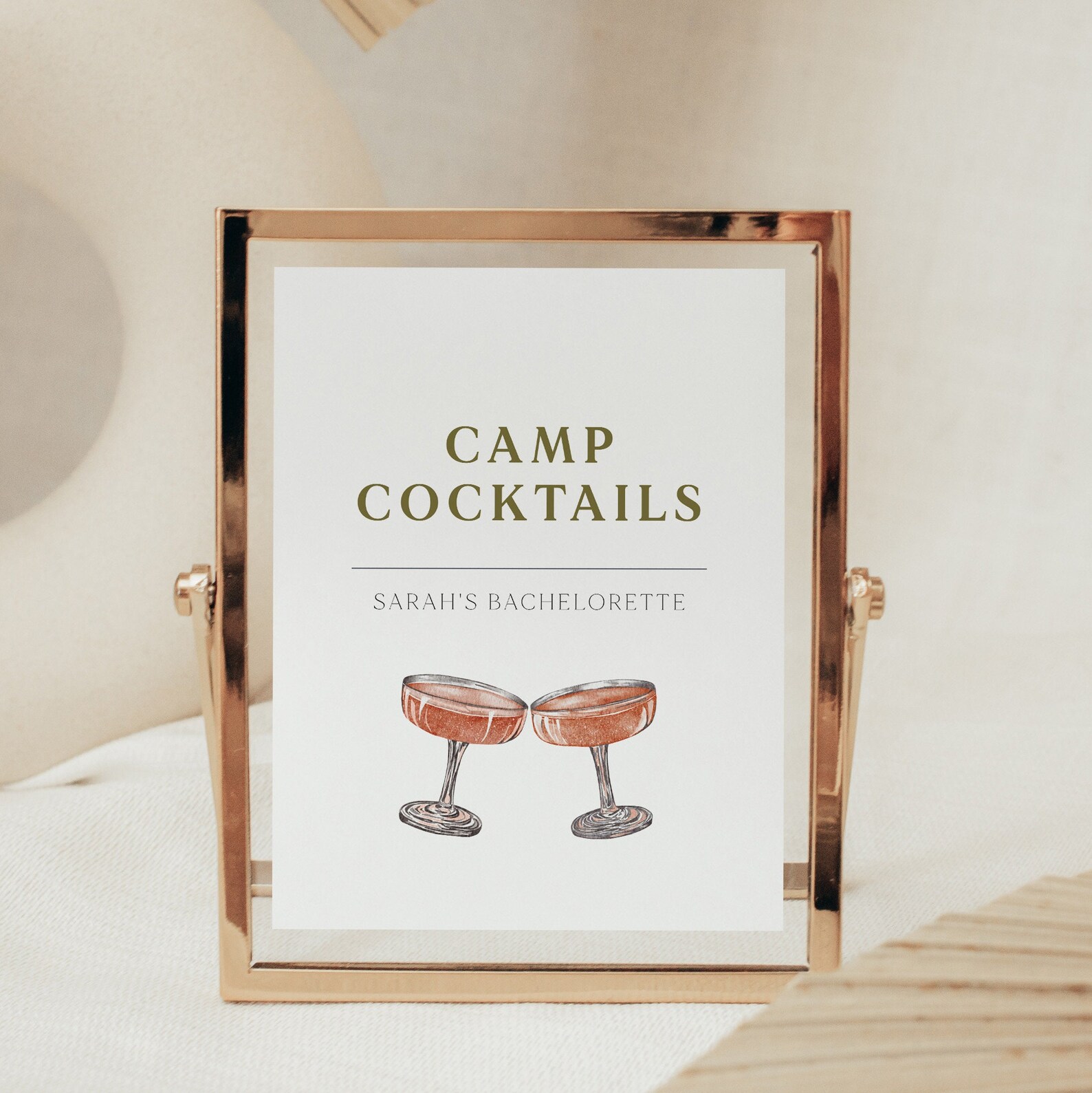 Camp Bachelorette Cocktail Bar Sign Template Camp - Etsy