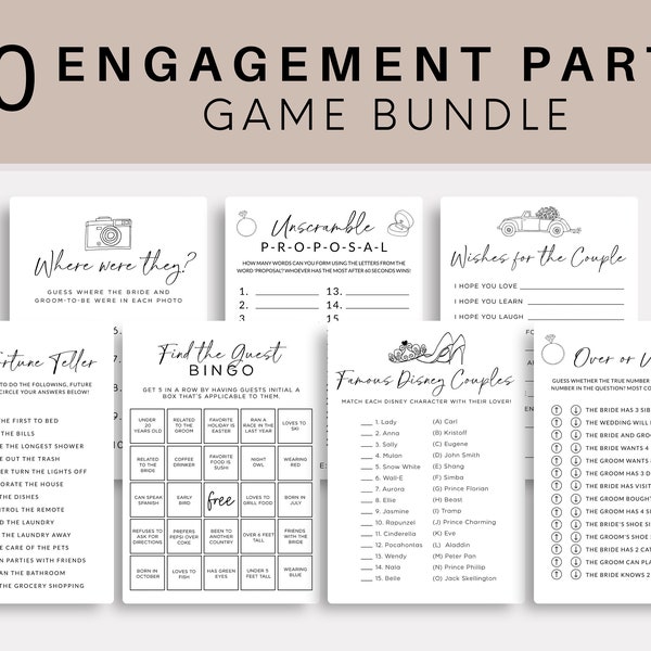 Engagement Party Games - Etsy