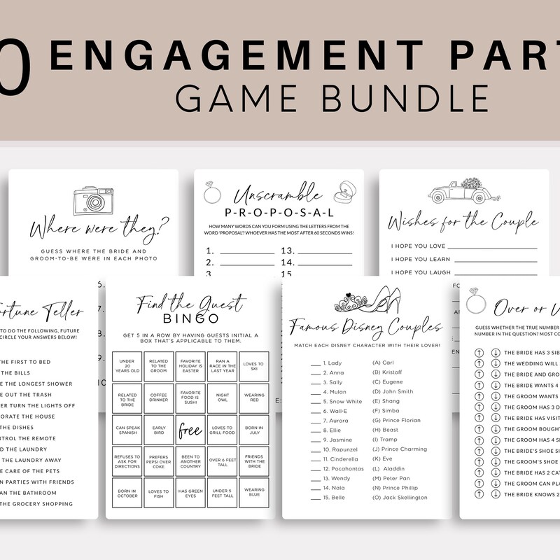 Printable Engagement - Etsy