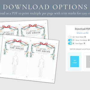 Merry Little Bridal Shower Guess the Dress Game Template, Winter Bridal ...