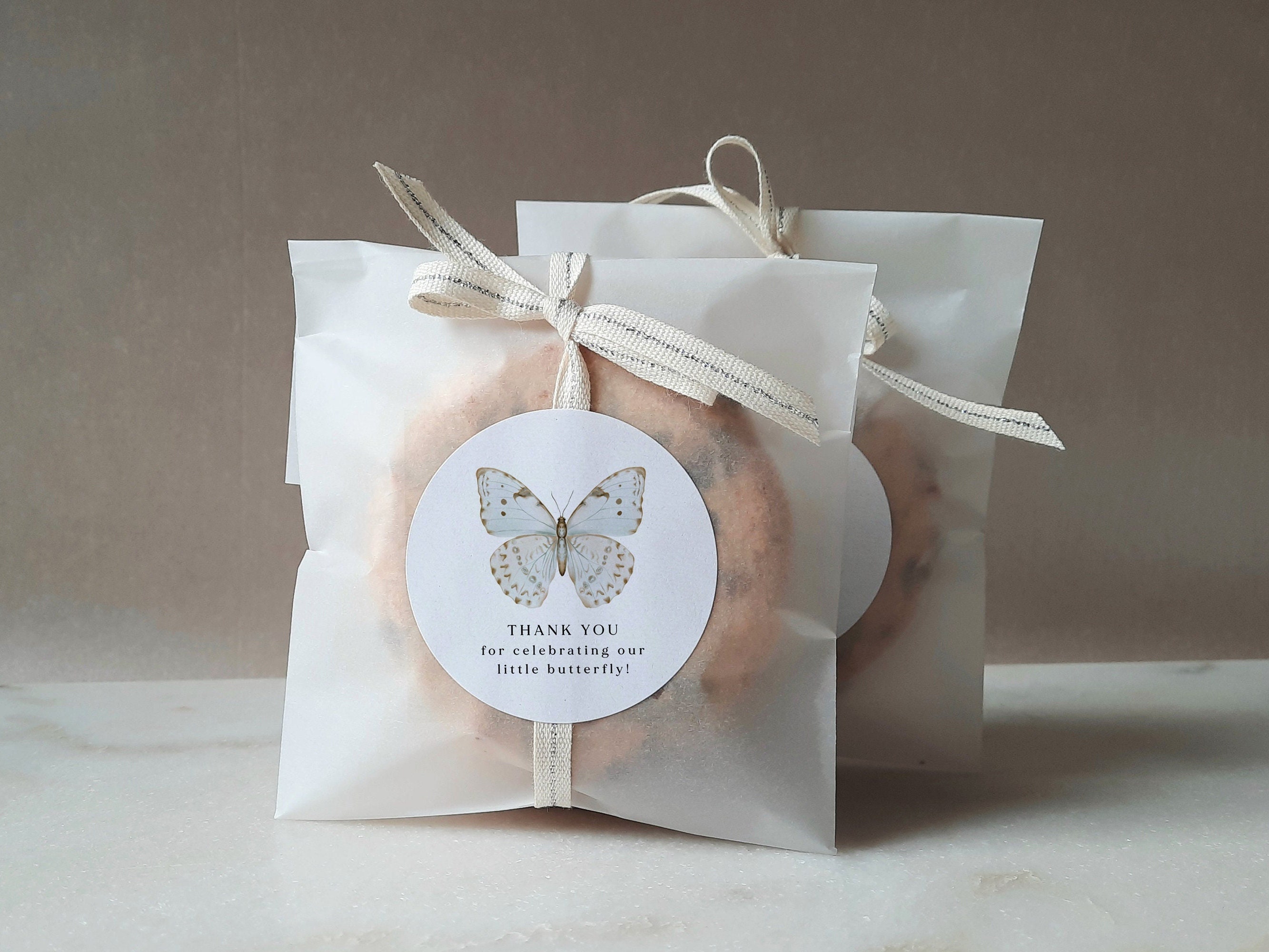 Butterfly Baby Shower Round Sticker Template Printable Baby - Etsy