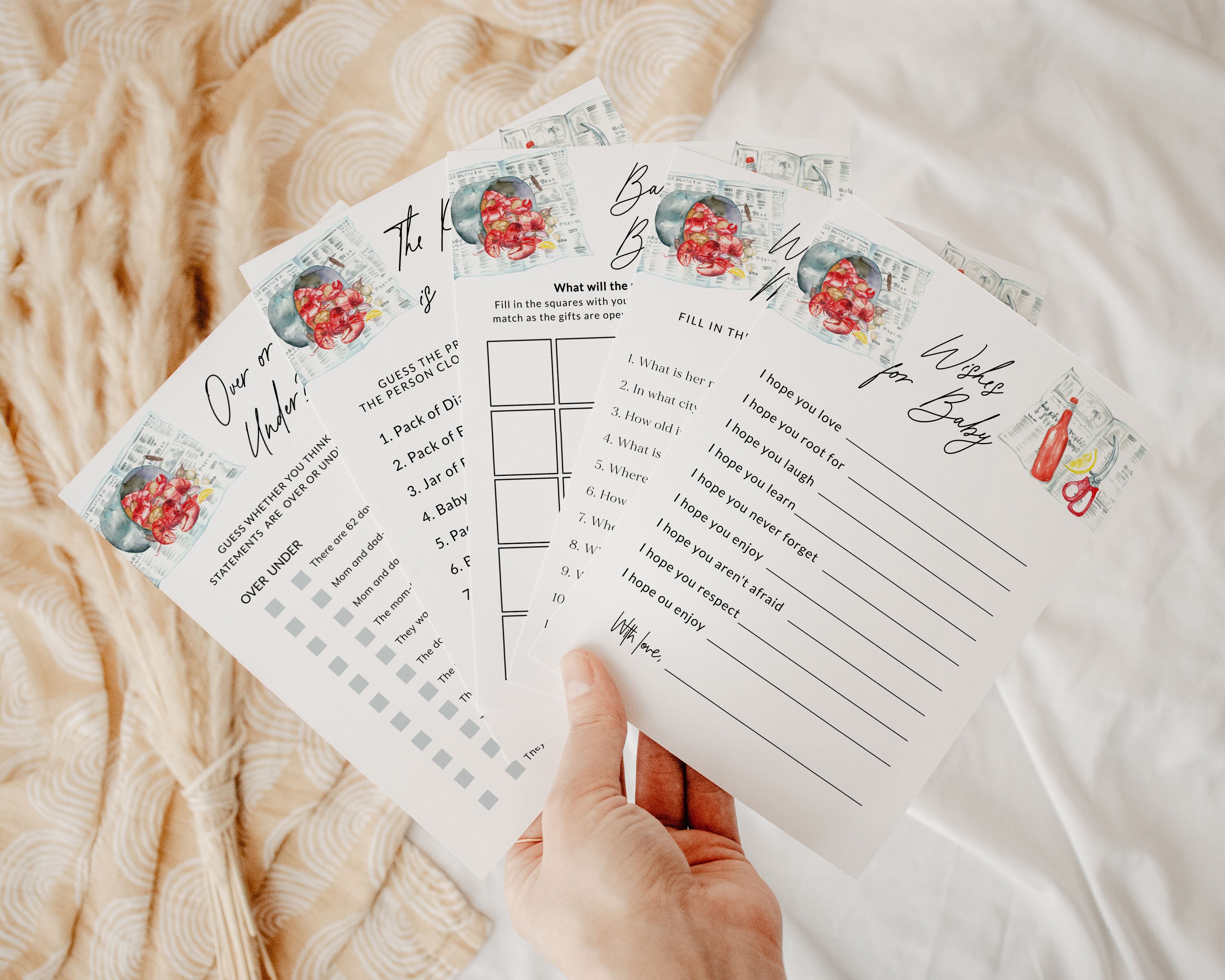 Crawfish Boil Baby Shower Game Bundle, Backyard Baby Shower Games, Baby ...