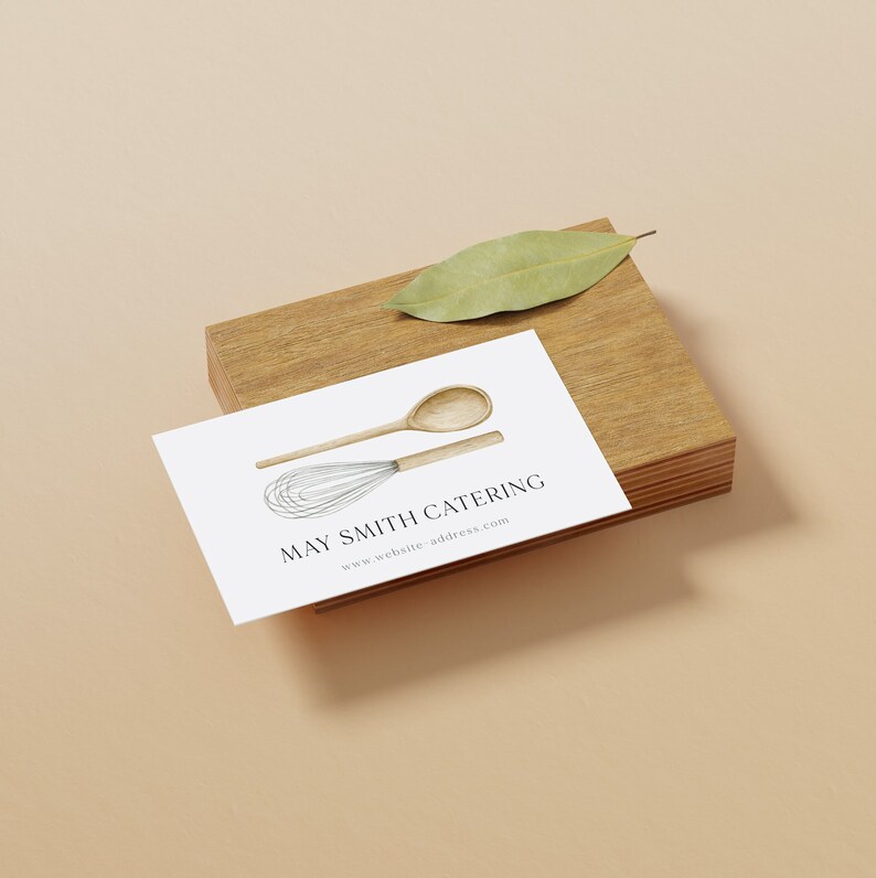 Catering Business Card Template Cooking Business Card - Etsy