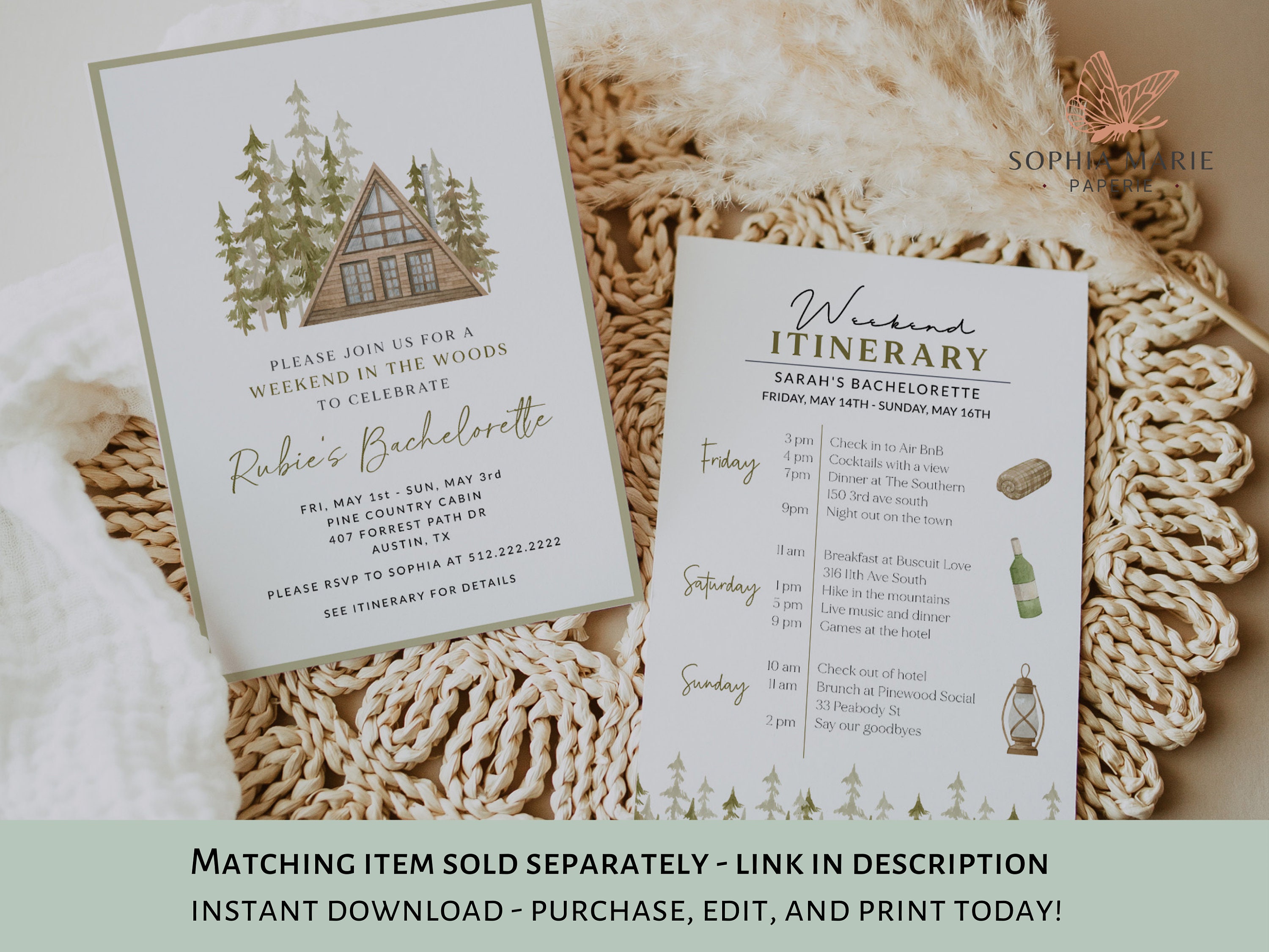 Camp Bachelorette Cabin Assignments Template, Camp Bachelorette Theme ...