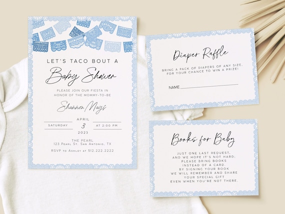 Plantilla De Invitaciones De Baby Shower De Papel Picado Invitación