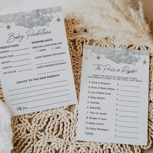 Moon and Stars Baby Shower Game Bundle, Twinkle Twinkle Little Star ...