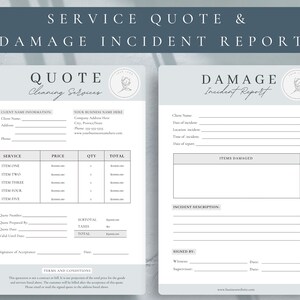 EDITABLE Cleaning Service Contract Bundle, Maid Forms Template, Janitor ...