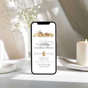 Holiday Cookie Swap Invitation Template, Printable Christmas Cookie ...