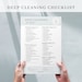 Professional Residential Deep Cleaning Checklist, Editable House Deep ...