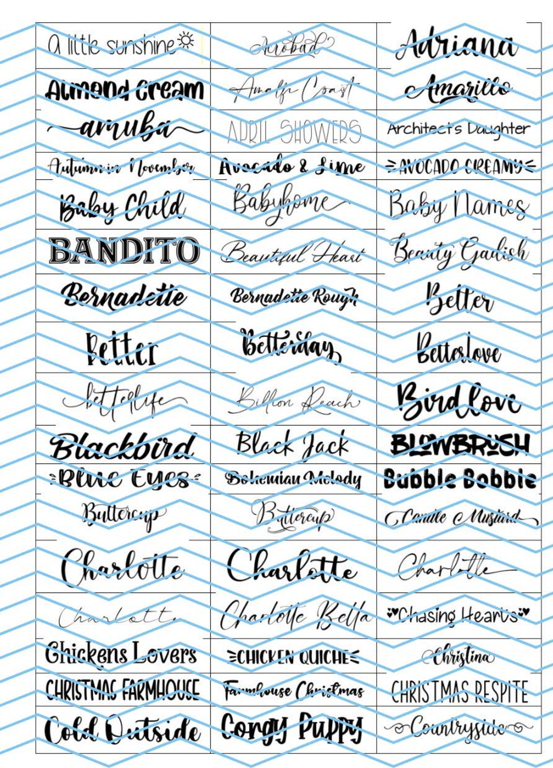 List of Dafont Fonts - Etsy