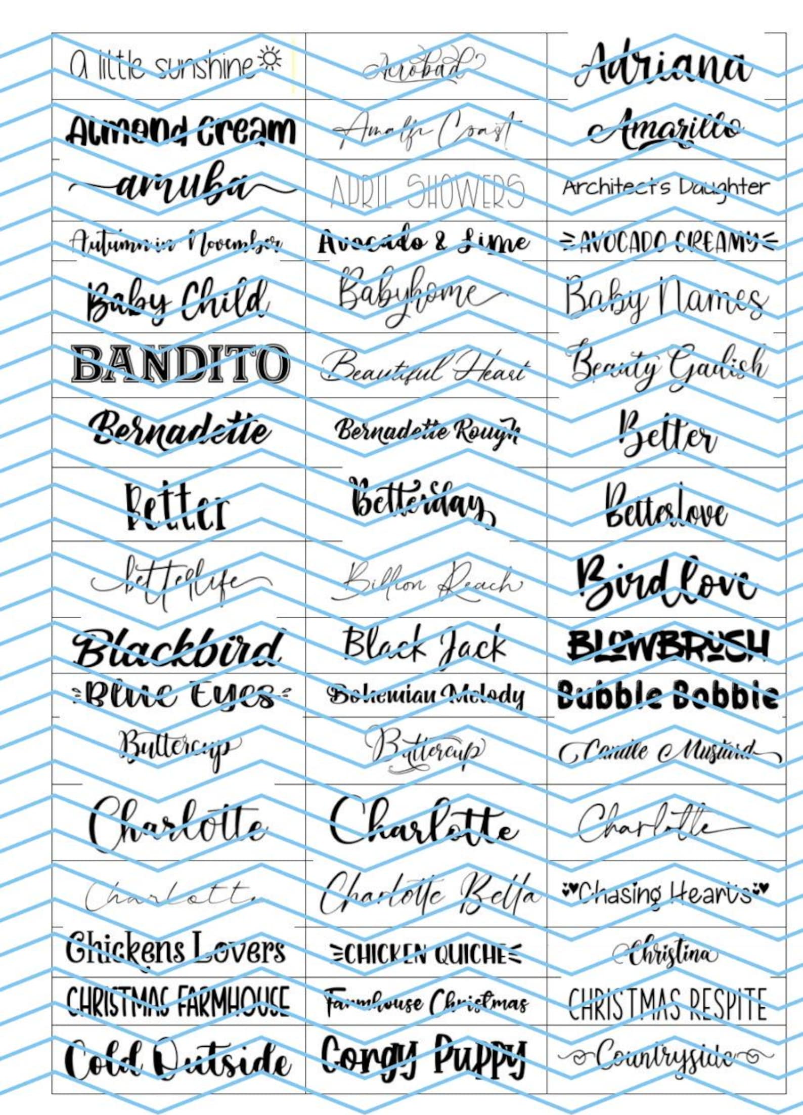 List of Dafont Fonts - Etsy