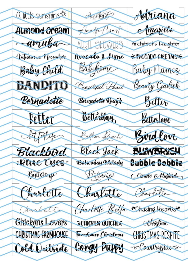 List of Dafont Fonts - Etsy