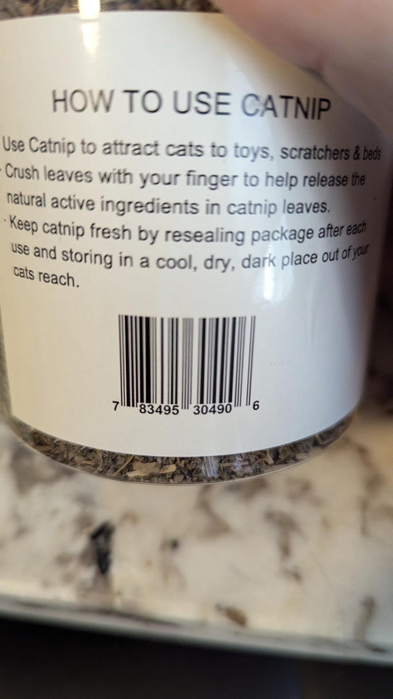 Captain Catnip 1.76 Ounces of Fresh Potent Nepeta Cataria Cats Love It ...