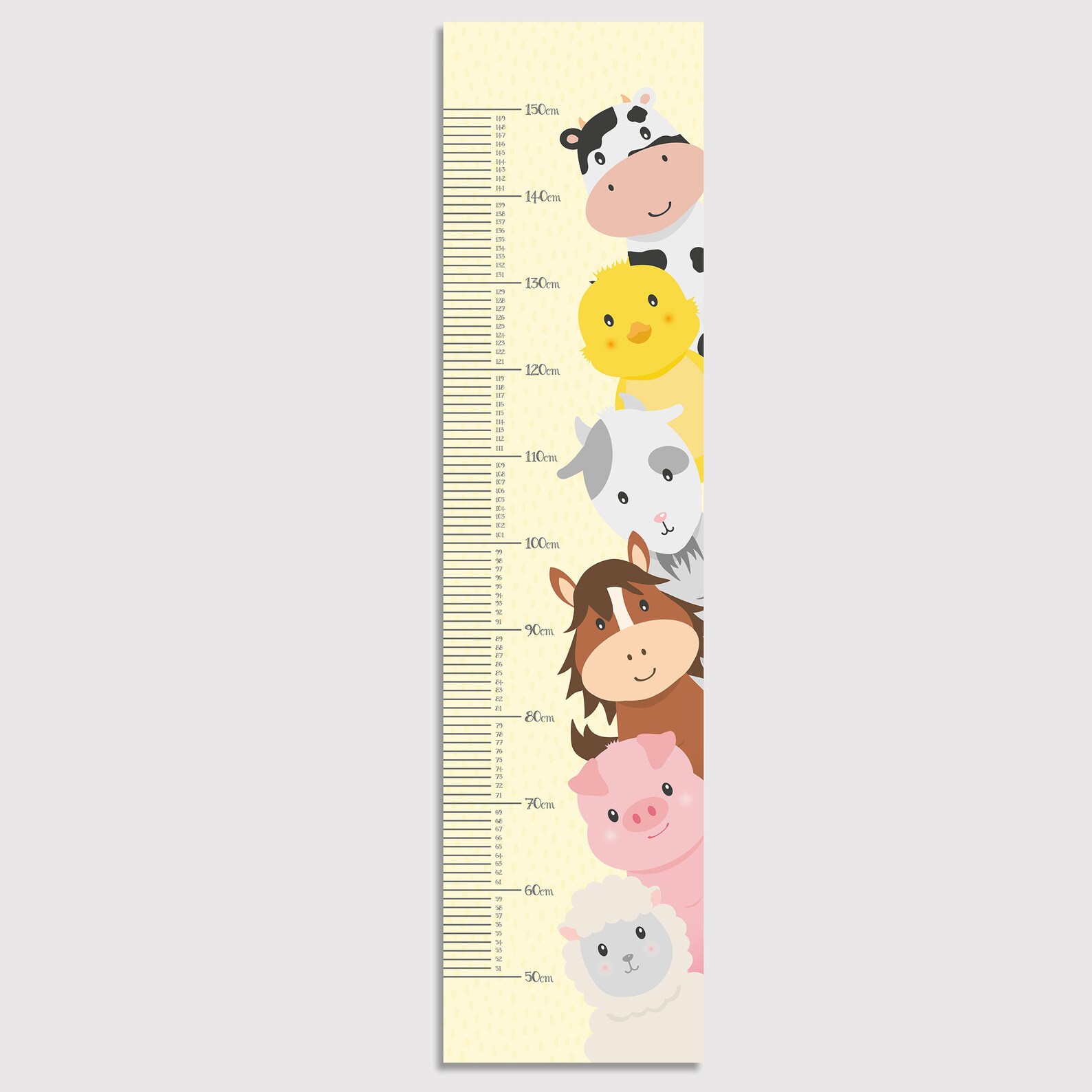 Farm Animal Height Chart Farm Animals Childrens Growth - Etsy Canada