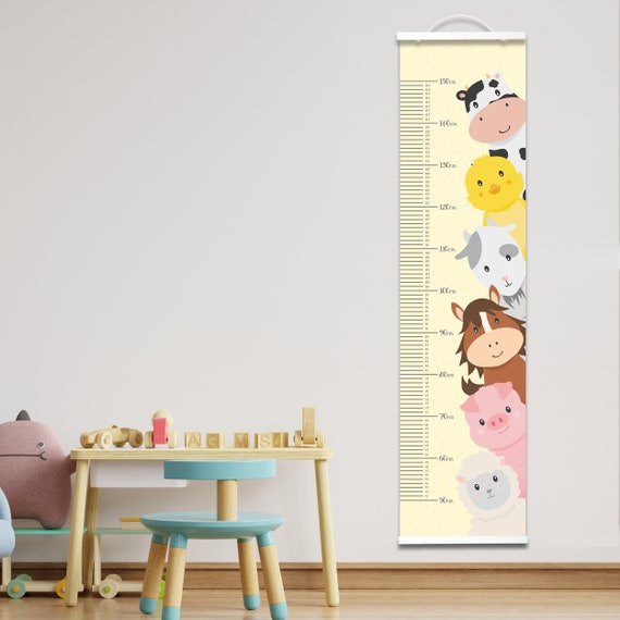 Farm Animal Height Chart Farm Animals Childrens Growth - Etsy Canada