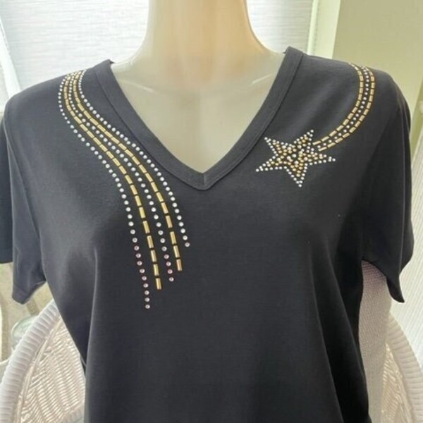 Rhinestone T Shirt - Etsy