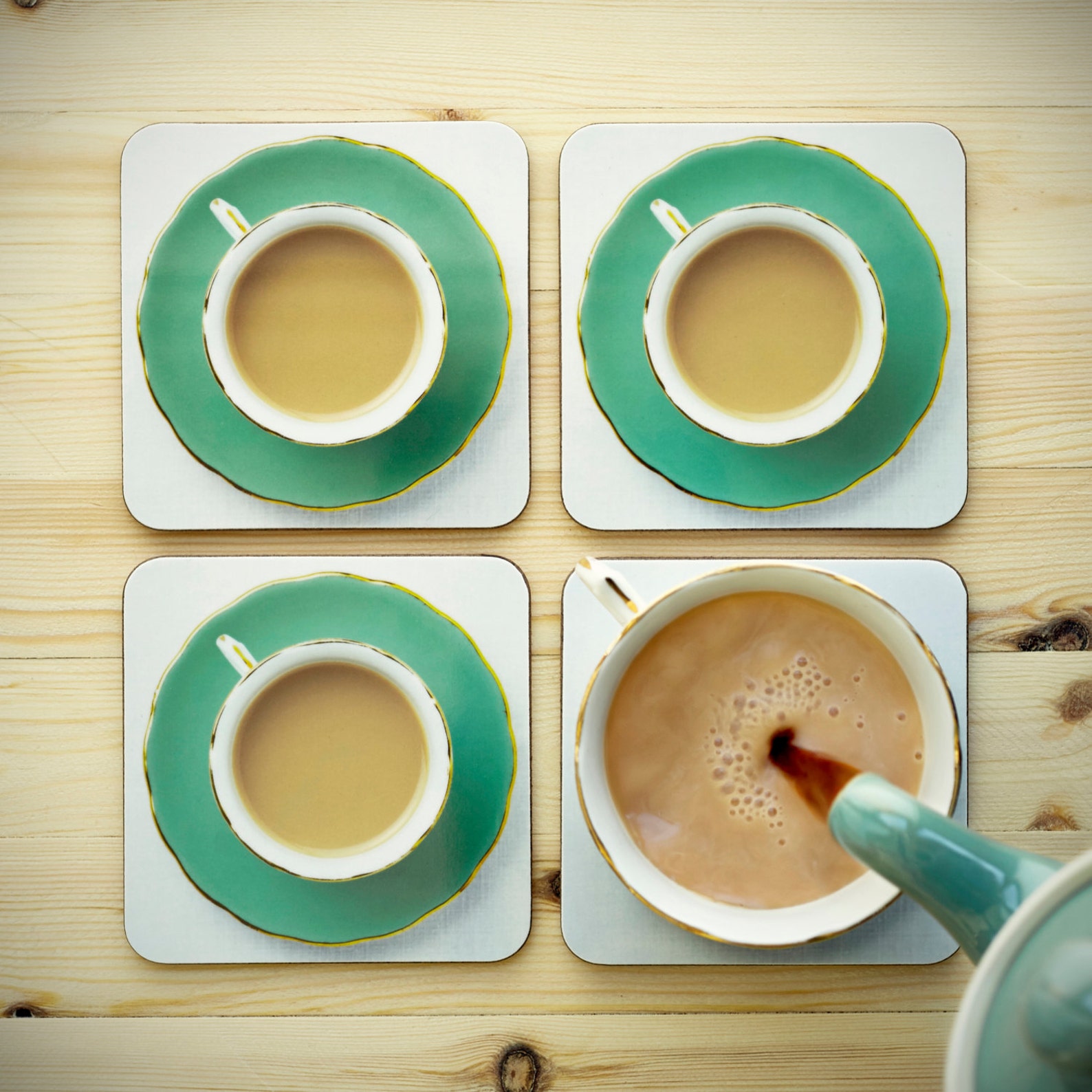 Teacup Coaster Set: Perfect Gift for Tea Lover Drinks Coaster Tea ...