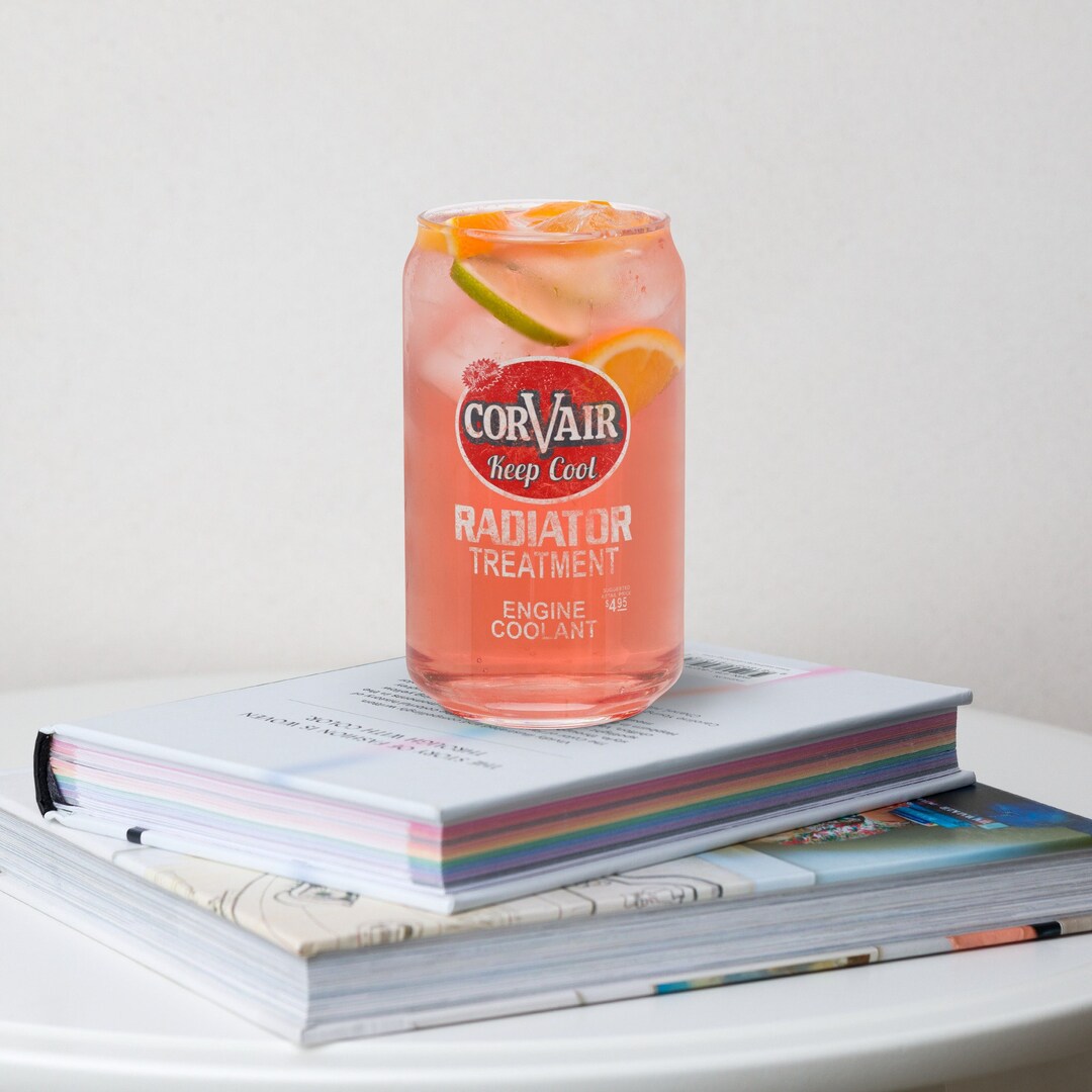 Funny Corvair Vintage Radiator Treatment Can-shaped Glass - Etsy