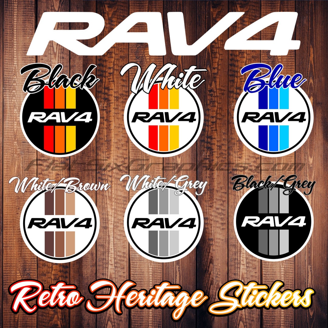 RAV 4 Toyota Heritage Retro Stickers Set of 3 - Etsy