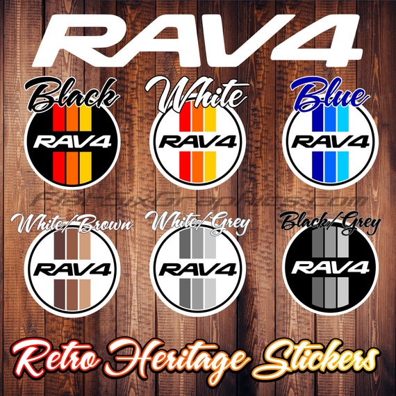 RAV 4 Toyota Heritage Retro Stickers Set of 3 - Etsy