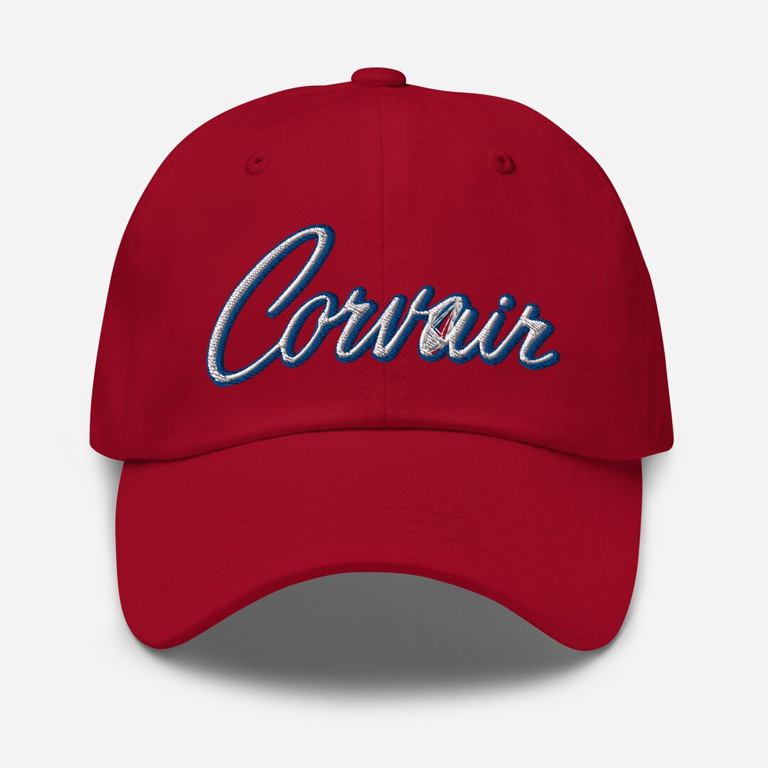 Blue and White Late Model Corvair Script Dad Hat - Etsy
