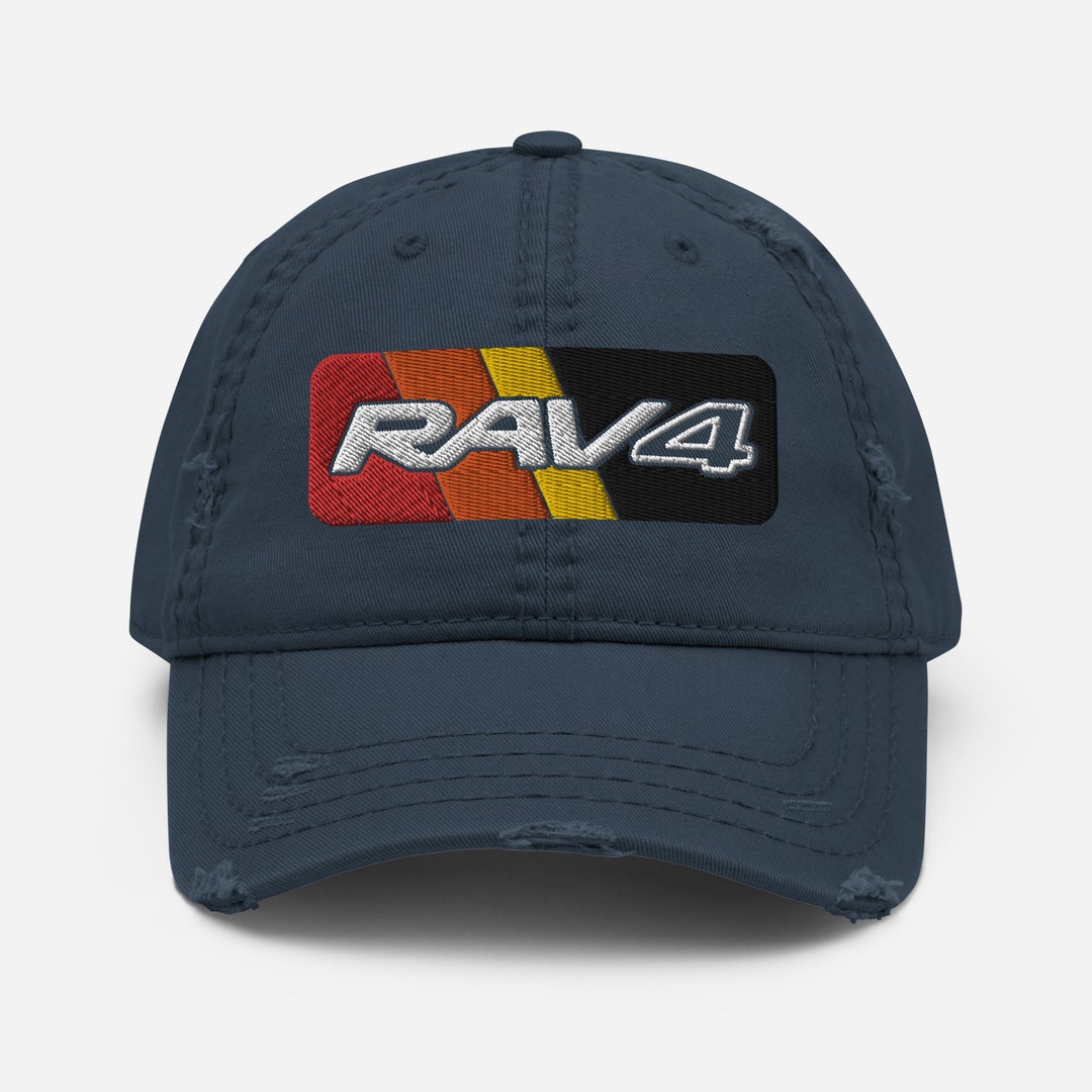 Embroidered RAV4 Distressed Dad Hat - Etsy