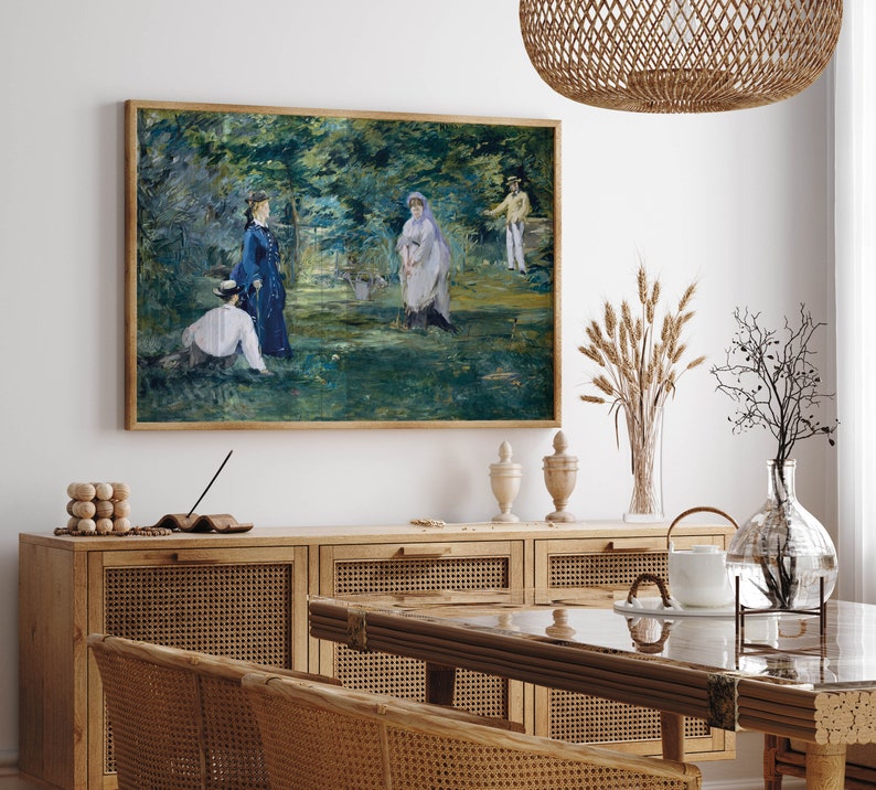 A Game of Croquet by Edouard Manet Wall Decor Art Poster - Etsy