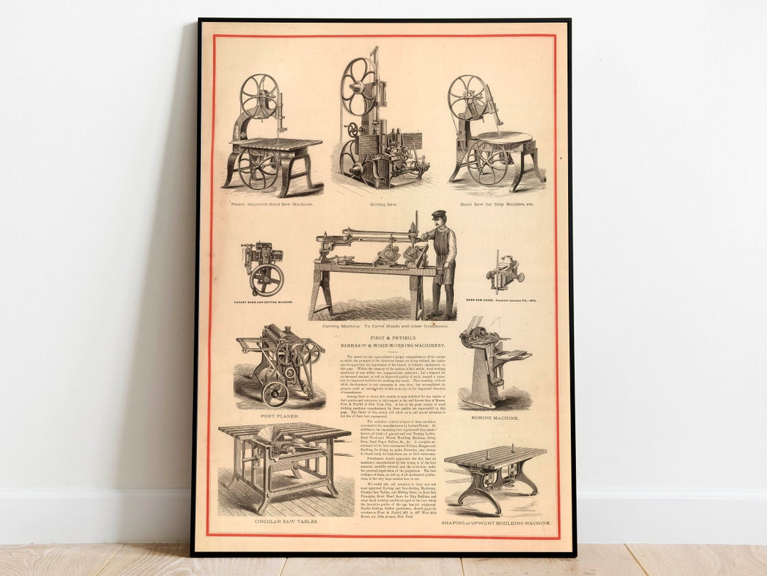 Vintage Advertising Poster Art Woodworking Wall Art Print Framed Art ...