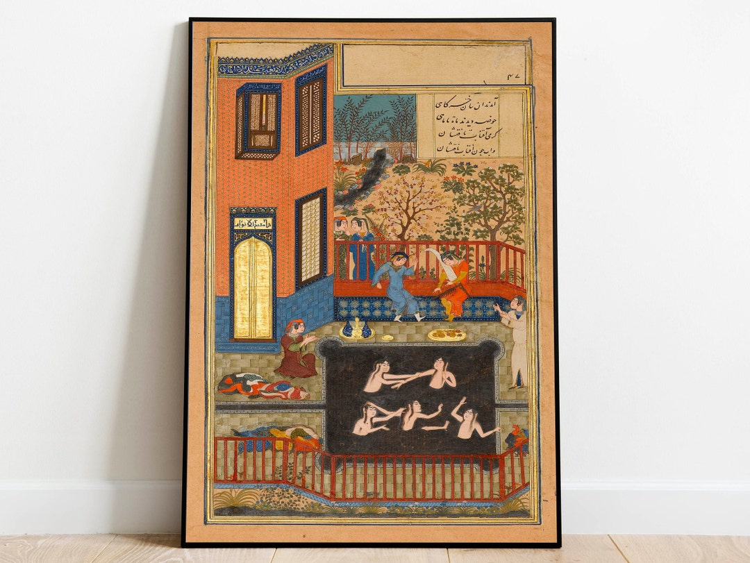 Haft Peykar| Nizami Ganjavi| Poster Print| Islamic Wall Art| Framed Art ...