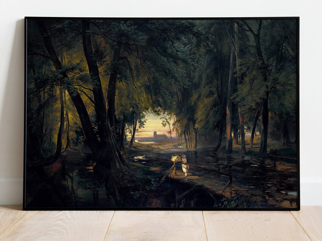Forest Path Near Spandau by Carl Blechen L Decor Art Poster| Framed Art ...