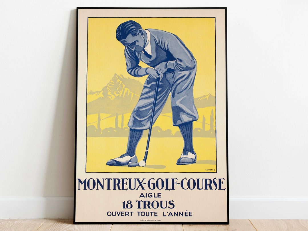 Golf Wall Art Print| Vintage Sport Prints| Canvas Print Wall Art ...