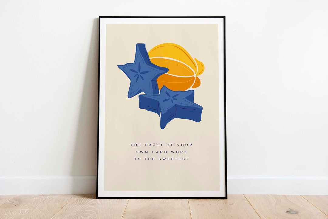 Fruit Market Art Print: Starfruit Kitchen Wall Decor - Etsy