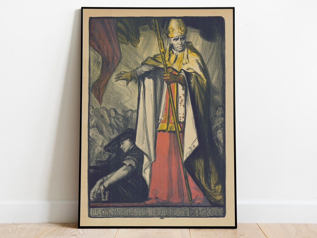 Cardinal Mercier Vintage Wall Art Print Framed Art for Living Room ...