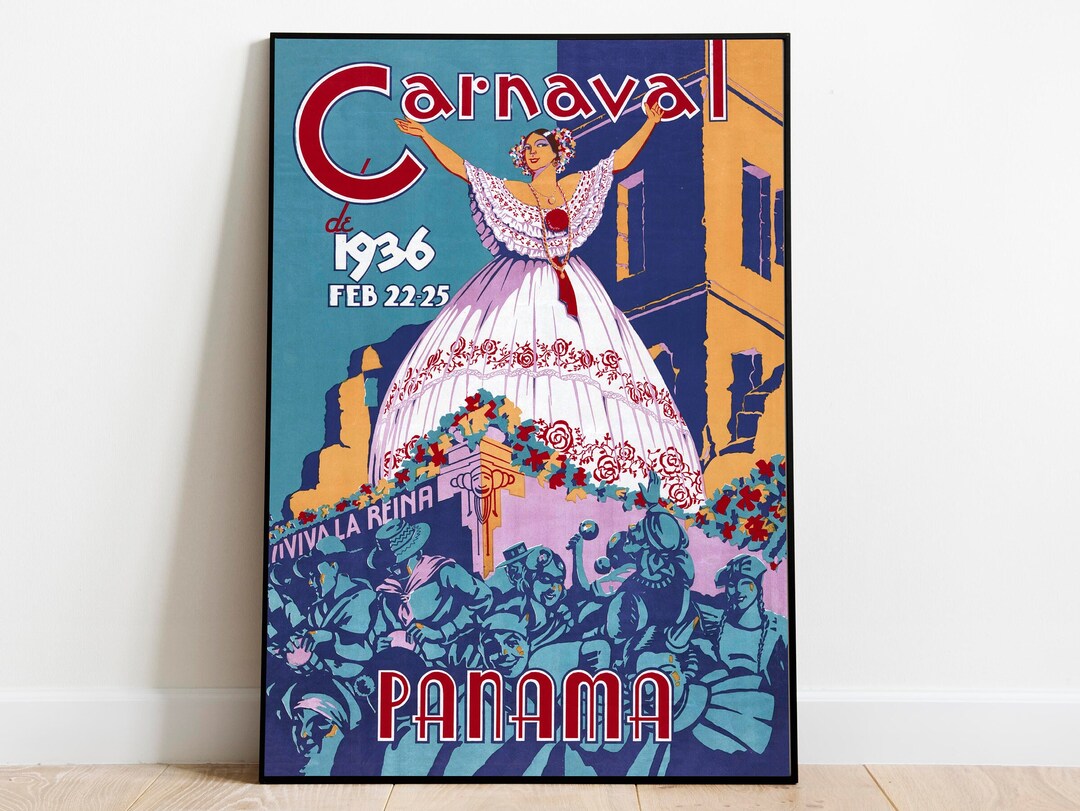 Panama Wall Art Print| Vintage Poster Art| Panama Travel Print| Canvas ...