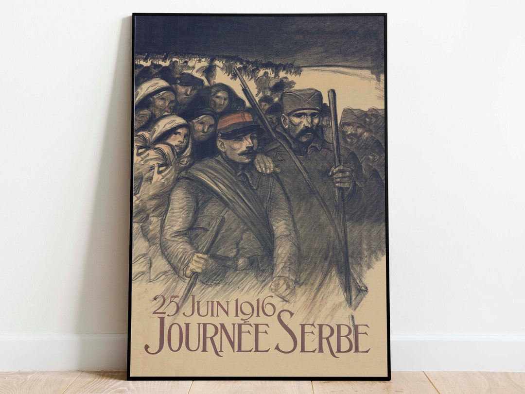 WW2 Serbian Propaganda Poster: Vintage Military Wall Art - Etsy