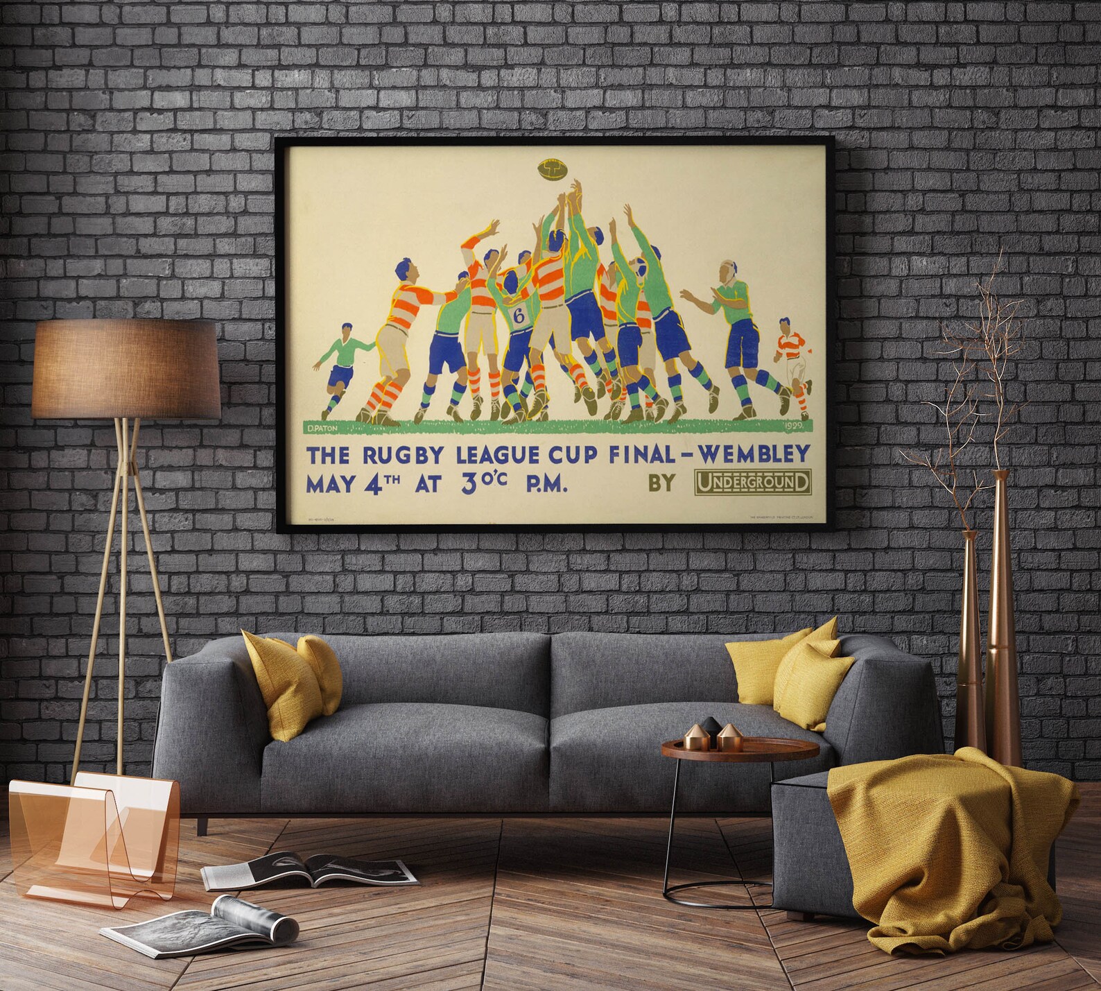 Rugby Wall Art Print Vintage Sport Prints Canvas Print Wall - Etsy