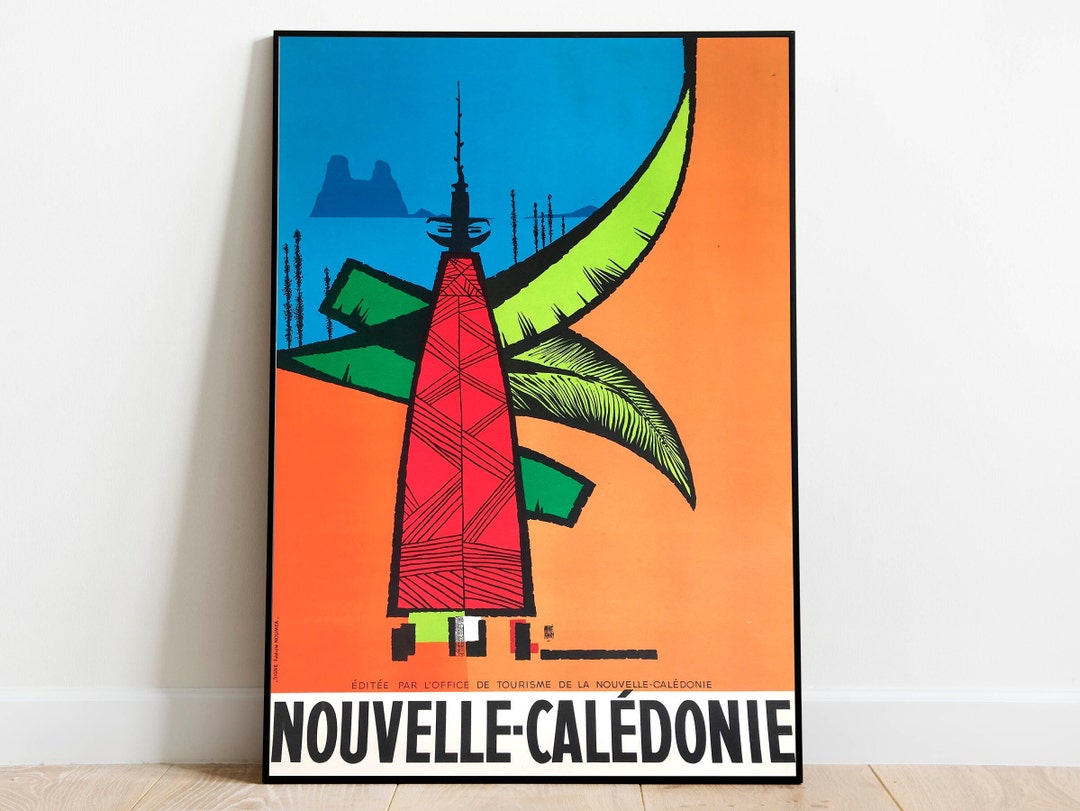 New Caledonia Travel Poster| Vintage Travel Print| Caledonia Wall Art ...