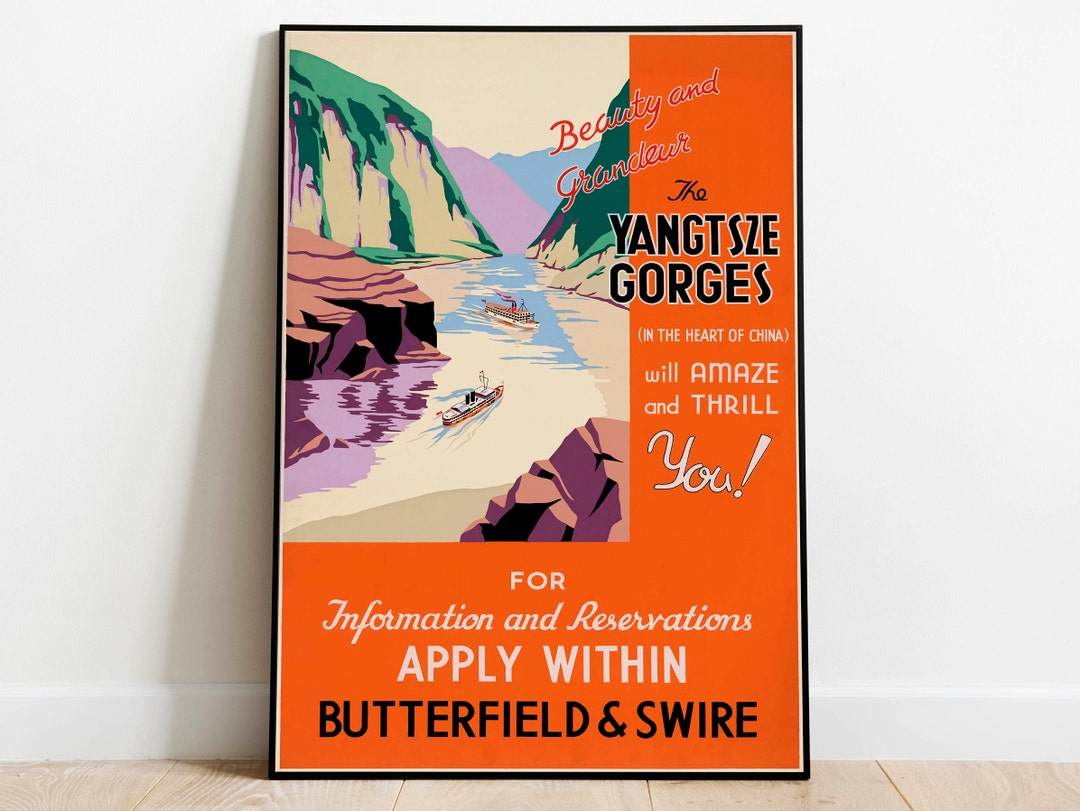 Yangtze River Travel Poster: Vintage China Art Print - Etsy