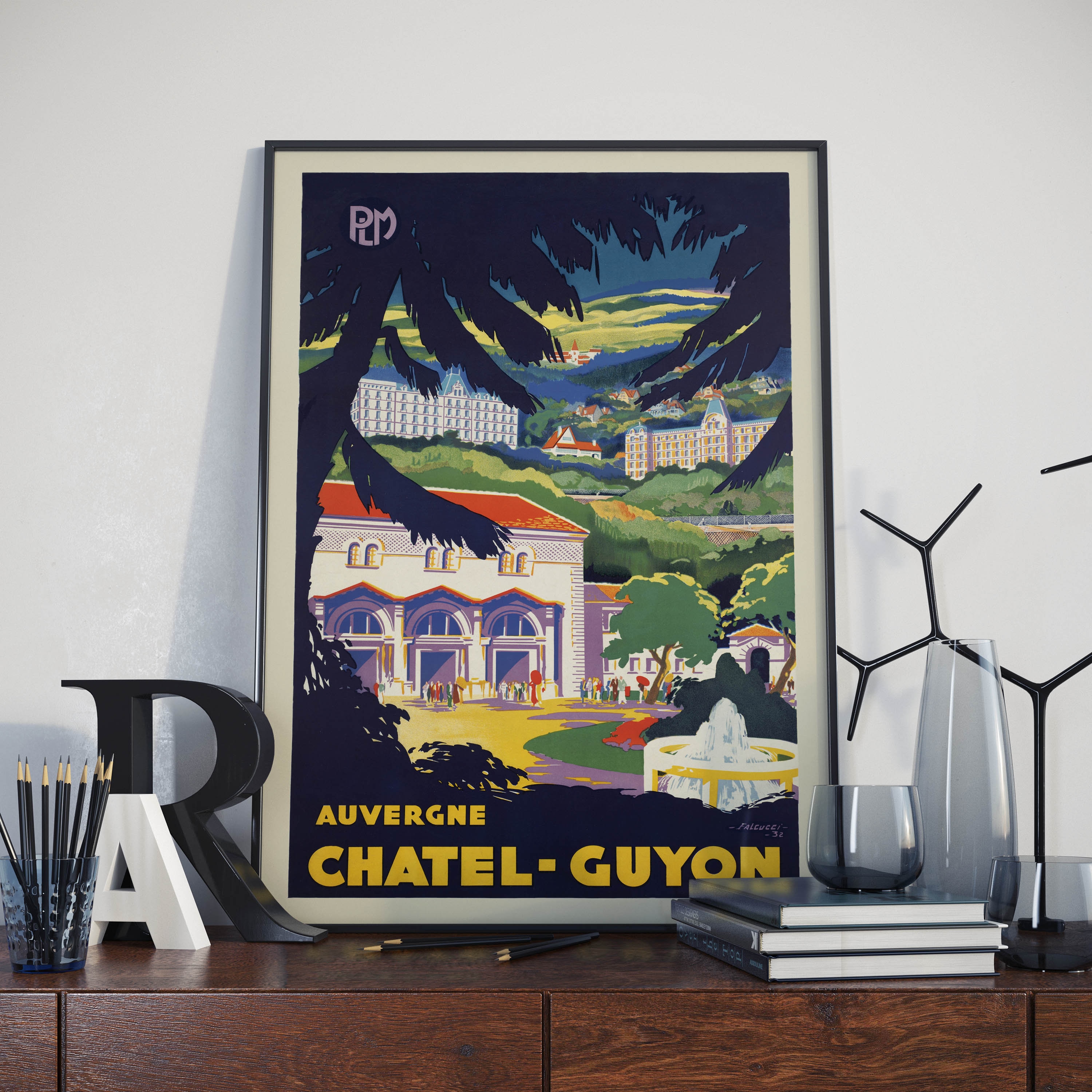 Chatel-guyon Poster Vintage France Vintage Travel Poster | Etsy