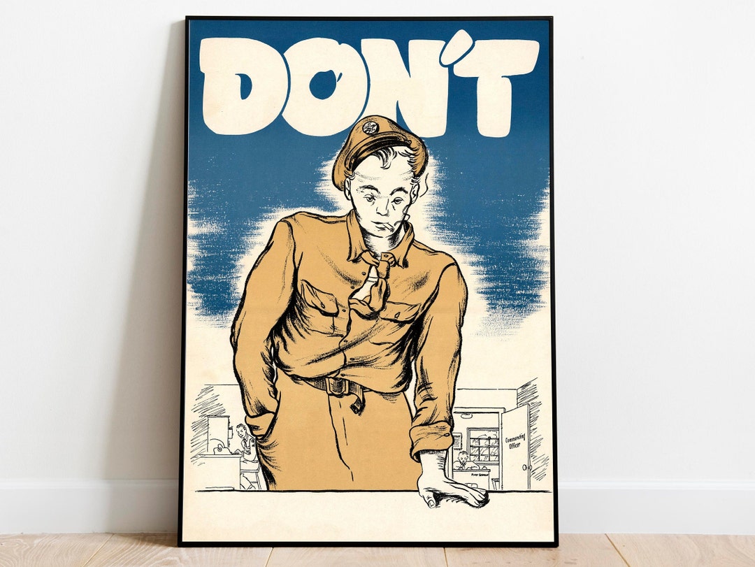 World War 2 Propaganda Poster Poster Vintage Canvas Print Wall Art ...