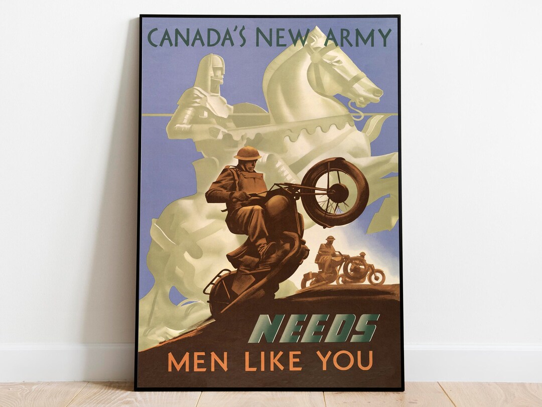 WWII Canada Propaganda Poster: Vintage Military Wall Art - Etsy