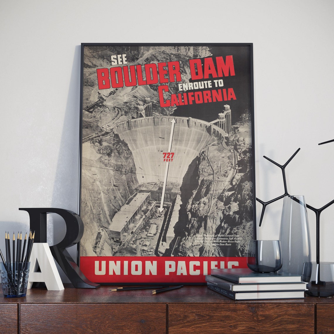 Hoover Dam Poster Vintage Gerahmte Kunst Boulder Dam Vintage - Etsy.de