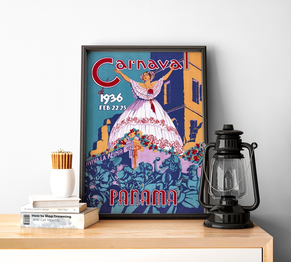 Panama Wall Art Print Vintage Poster Art Panama Travel | Etsy