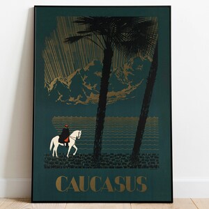 Caucasus Poster Print| Wall Art Canvas| Poster Vintage| Framed Art ...