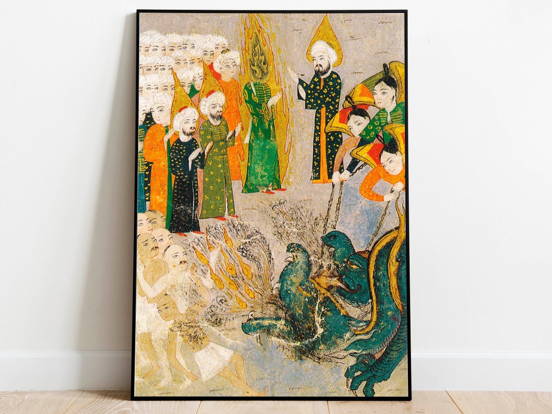 Ottoman Miniature Art| Poster Print| Islamic Wall Art| Framed Art Print ...